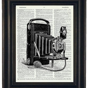 Antique Camera Dictionary Art Print Book Page Vintage Book Dictionary ...