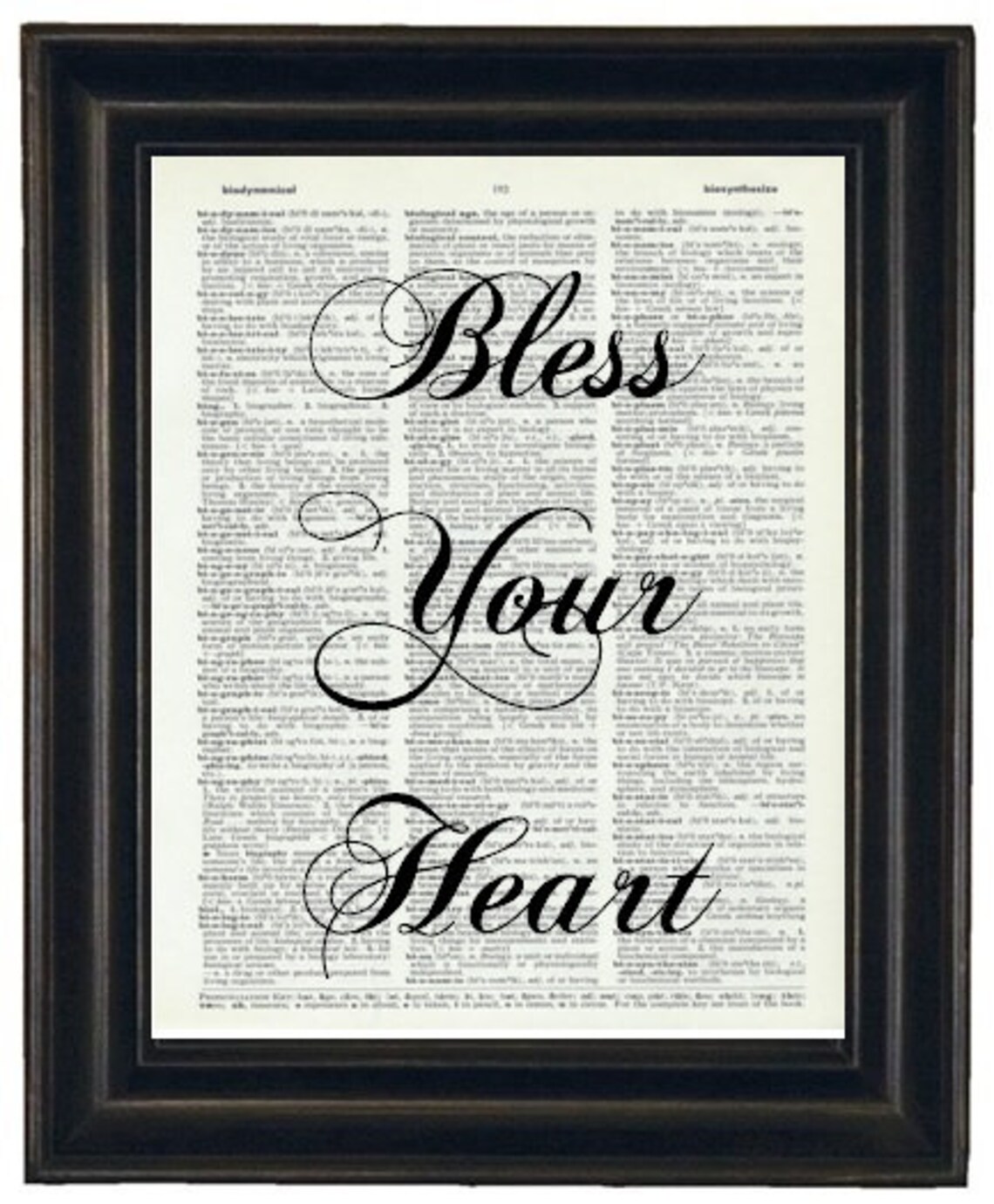 Typography Print,southern Saying Print, Upcycled Vintage Dictionary ...