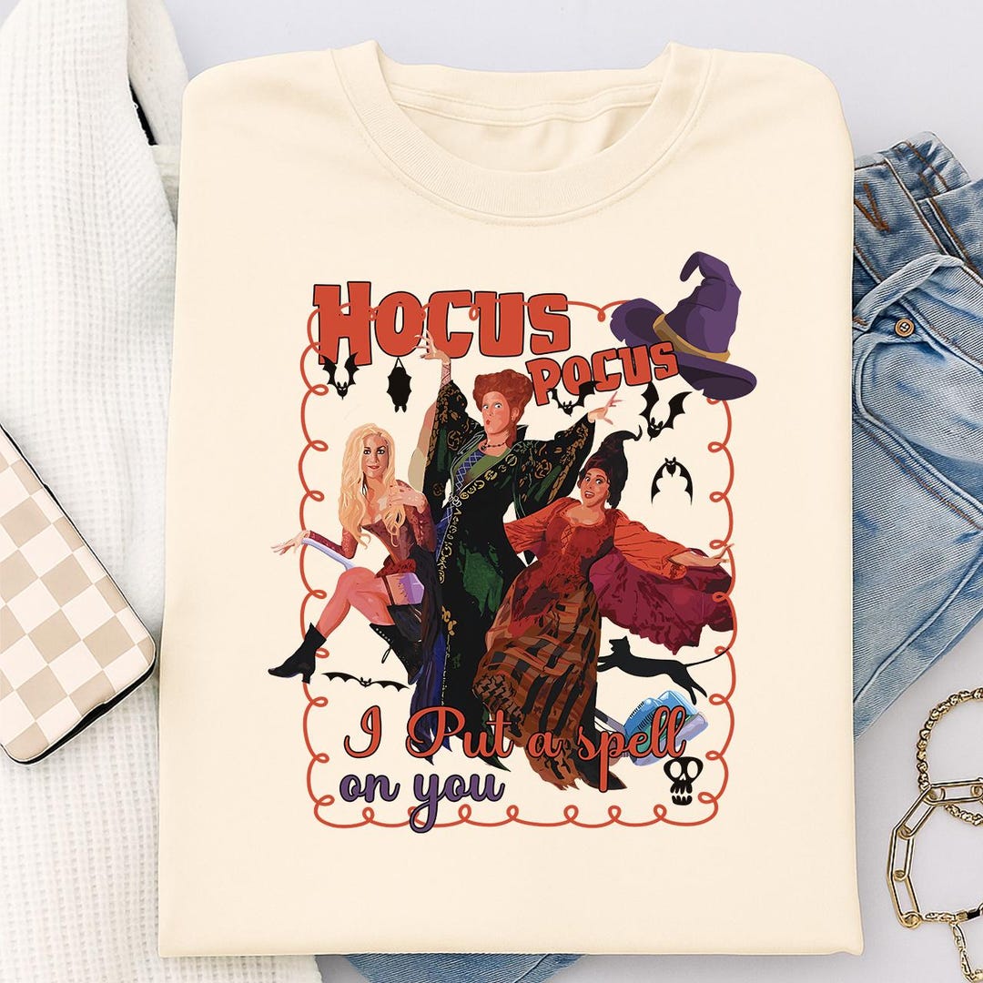 Preppy Halloween Hocus Pocus PNG, I Put a Spell on You Design, Witch ...