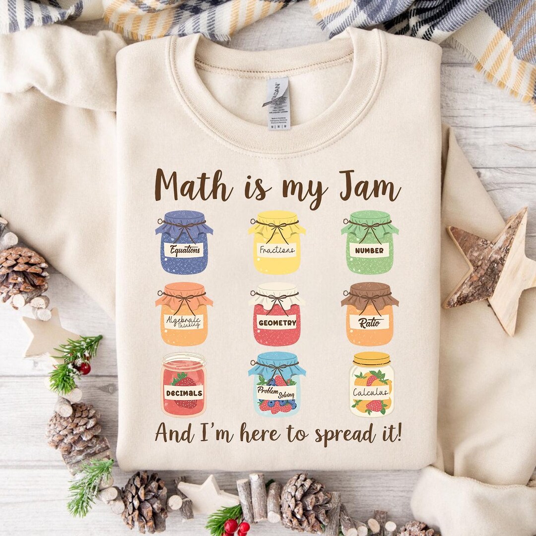 Math is My Jam PNG, Cute Teacher Shirt Sublimation Design, Back to ...