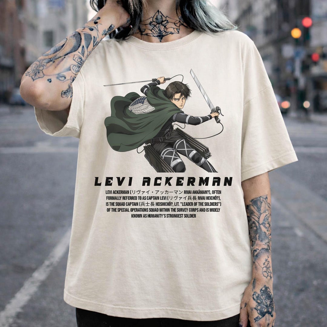 Levi Ackerman Attack on Titan Shirt, Sweatshirt, Hoodie, Shingeki No ...