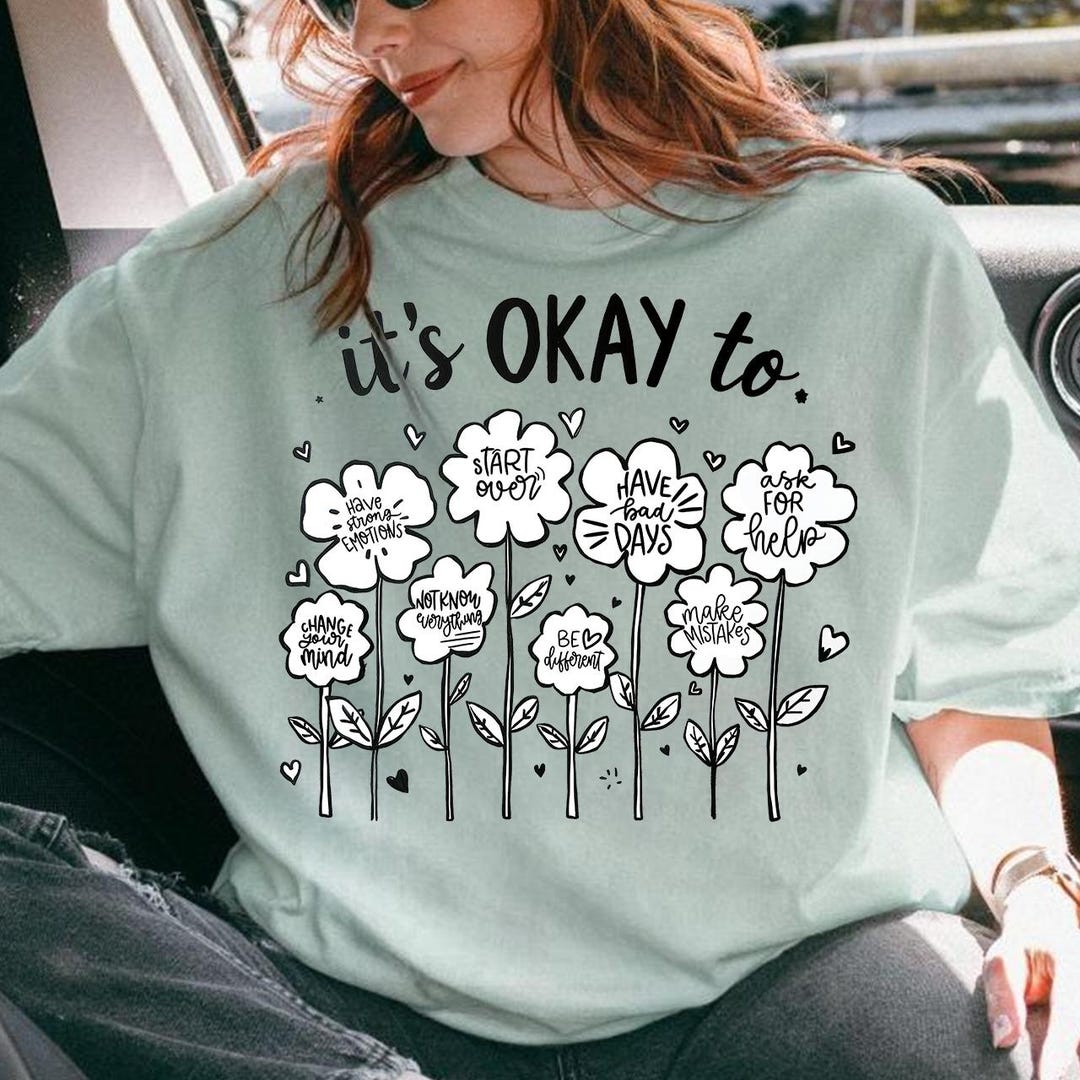 It's Okay to Boho Floral Png, Flowers Png, Motivational Png ...