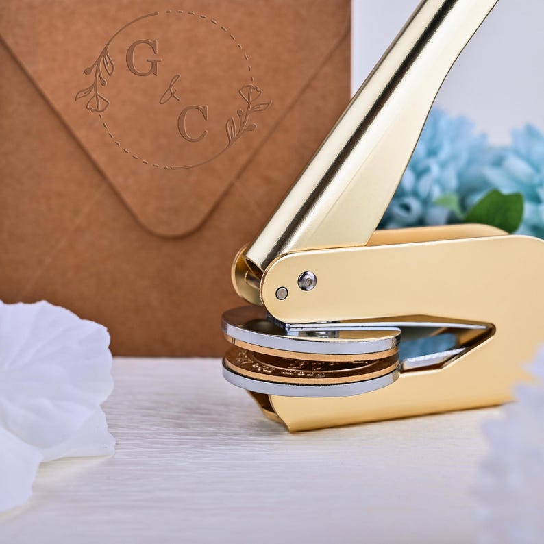 Personalized Monogram Napkin Embosser, Custom Logo Wedding Embosser ...