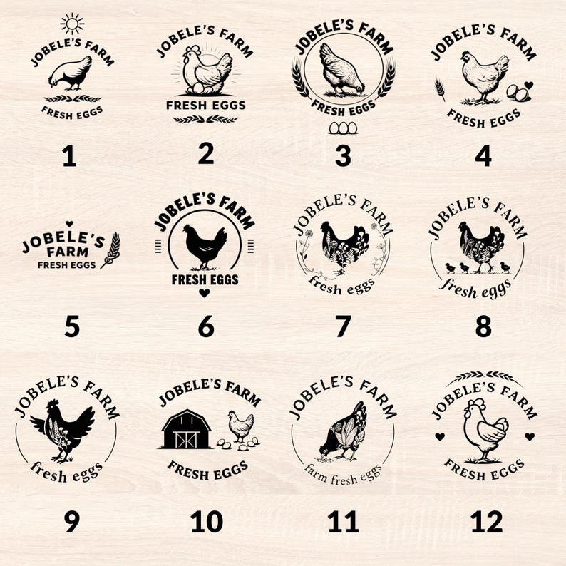 Personalized Egg Stamp, Custom Chicken Egg Stamp for Farm Fresh Eggs ...