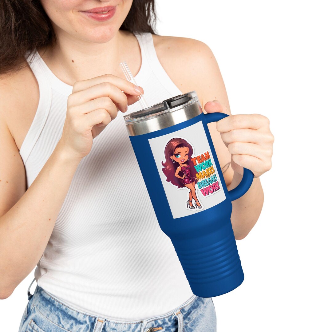Teamwork Makes Dreams Work Travel Mug | 40oz Insulated Tumbler - Etsy