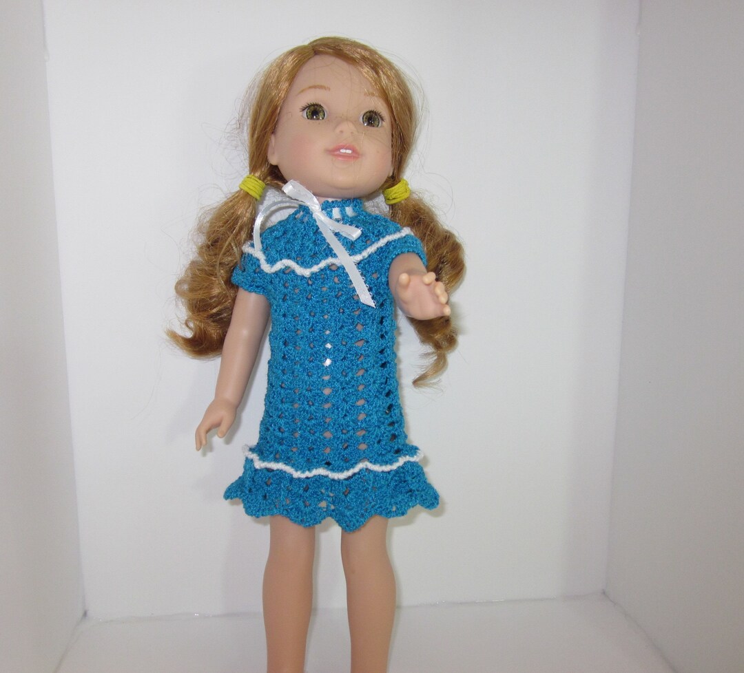 F66 Shell Dress Set - Crochet Pattern for 14-inch Wellie Wisher Dolls ...