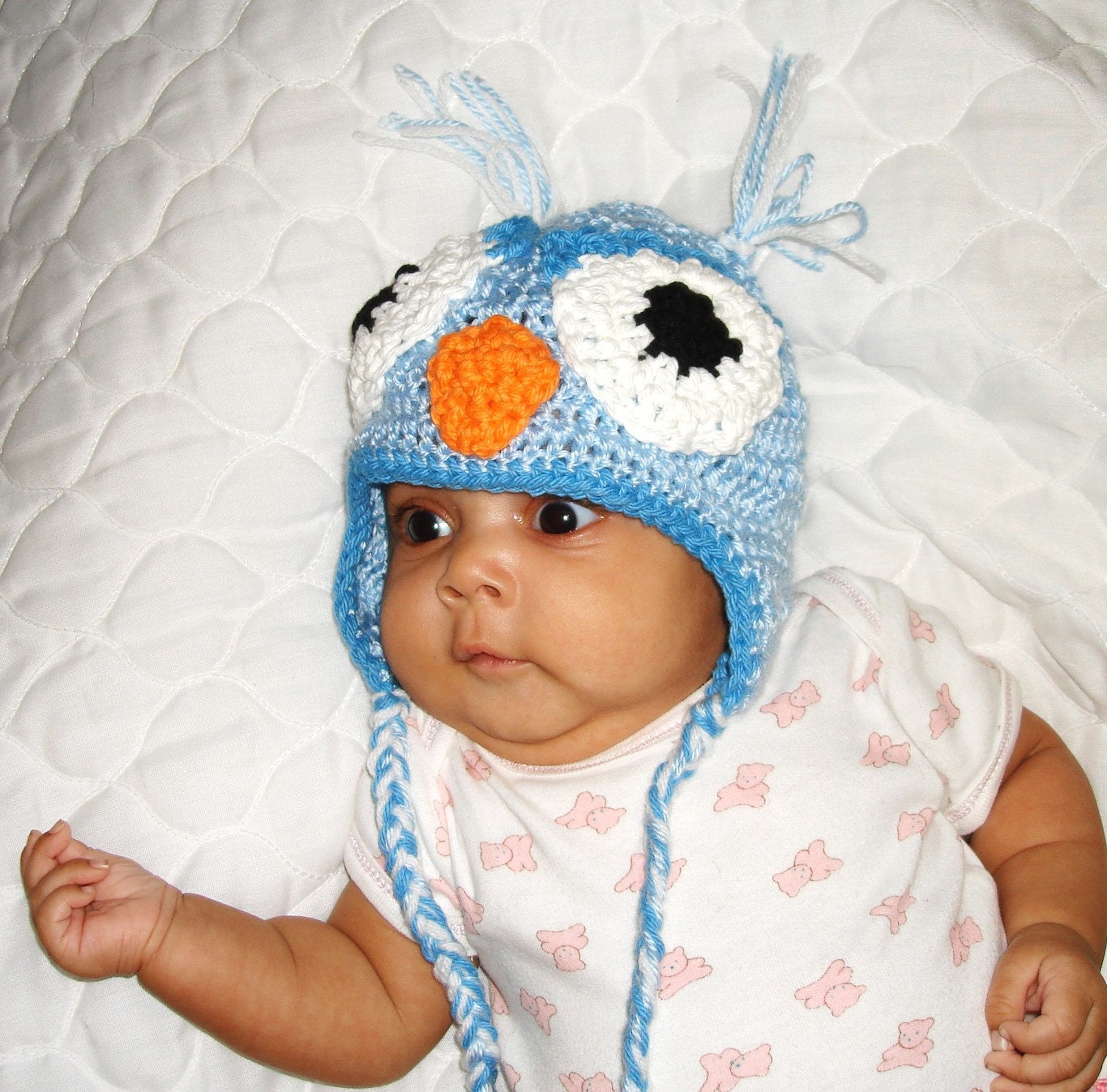 Baby Owl Hat Crochet Ear Flap Boy Newborn Children - Etsy