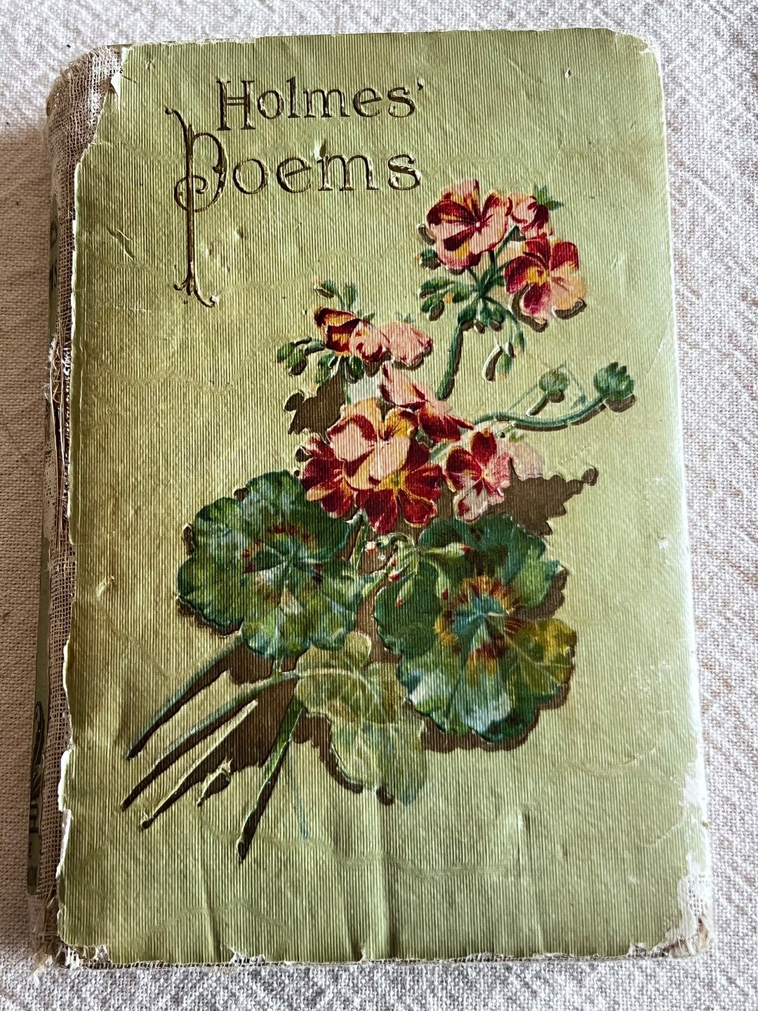Holmes Poems the Mershon Company 1900s Antique Book for Crafts Junk ...