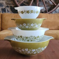 Miniature Pyrex-inspired Mixing Bowls – Stackable Retro Kitchen Display ...