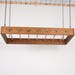 Farmhouse Pot Rack Ceiling Ladder Pot Rack Wood & Copper Hanging Pot ...