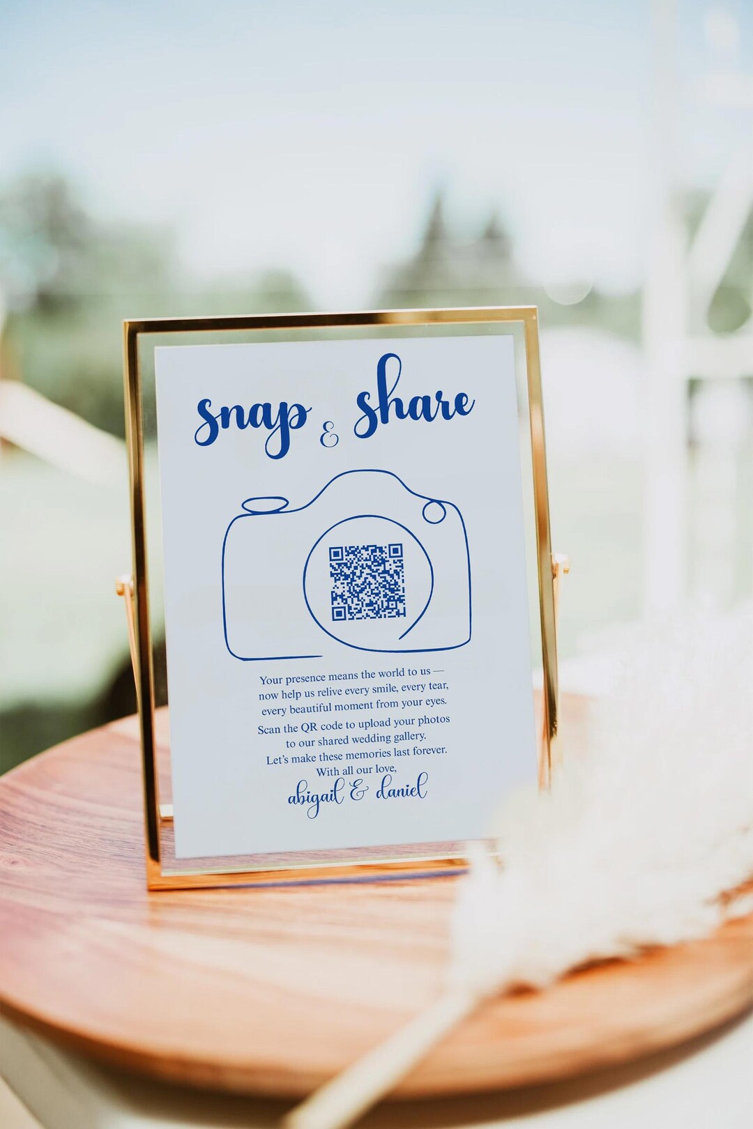 Wedding Photo QR Code Sign, Share the Love Printable (canva Template ...