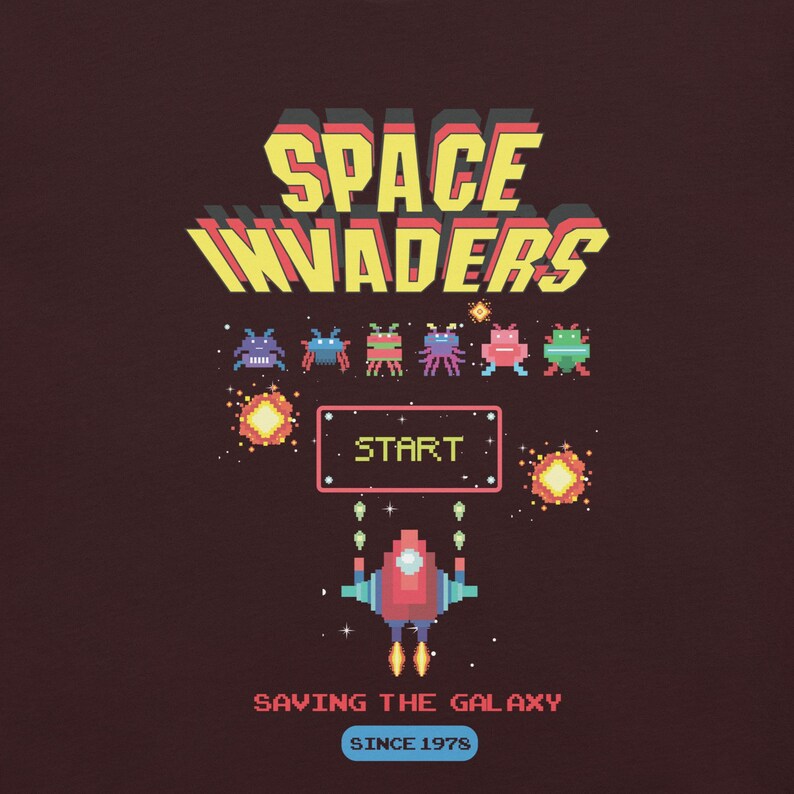 Retro Gaming T-shirt "space Invaders" - Etsy