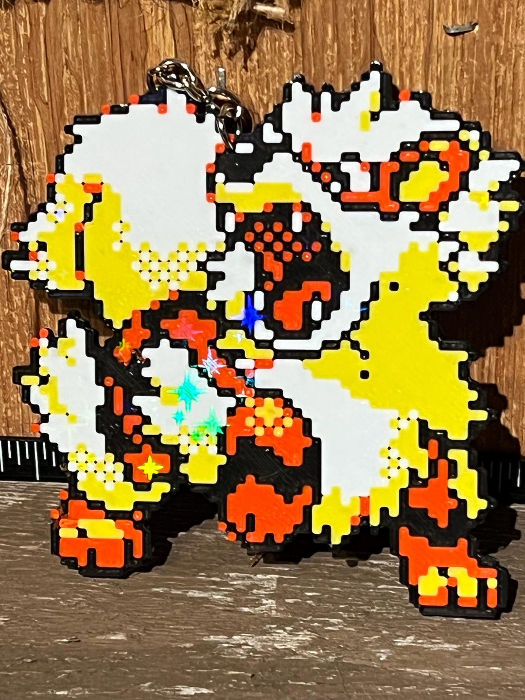 3d-printed Retro Pixel Arcanine Keychain - Etsy