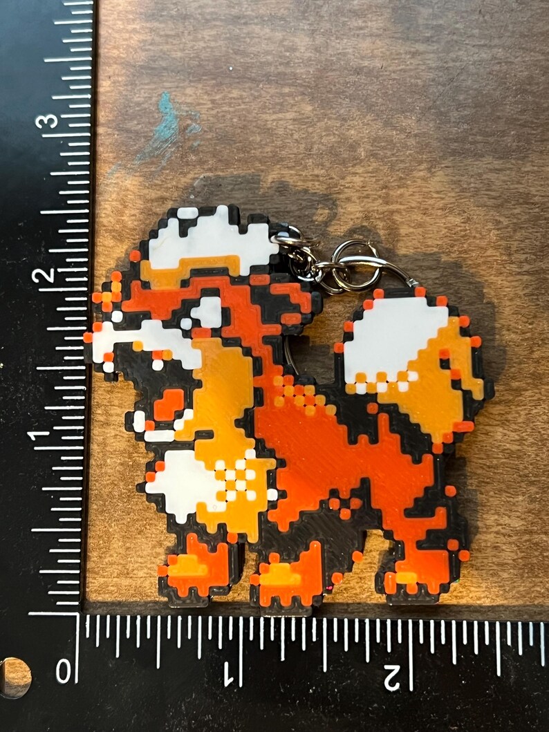 Pixel Art Pokémon Keychain Growlithe and Arcanine - Etsy