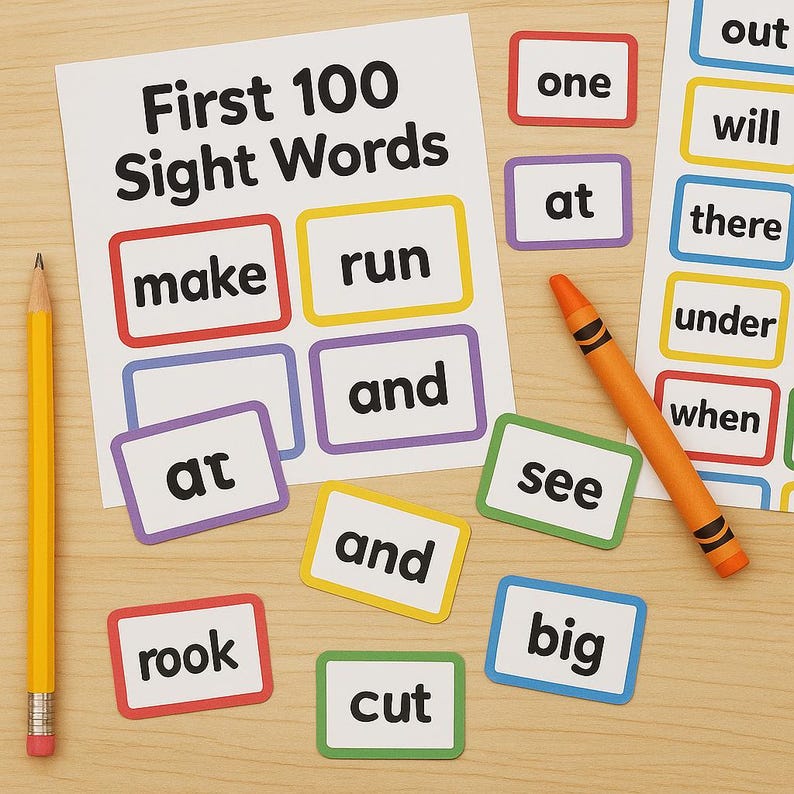 100 Sight Words Flashcards PDF | Preschool & Kindergarten Printable ...