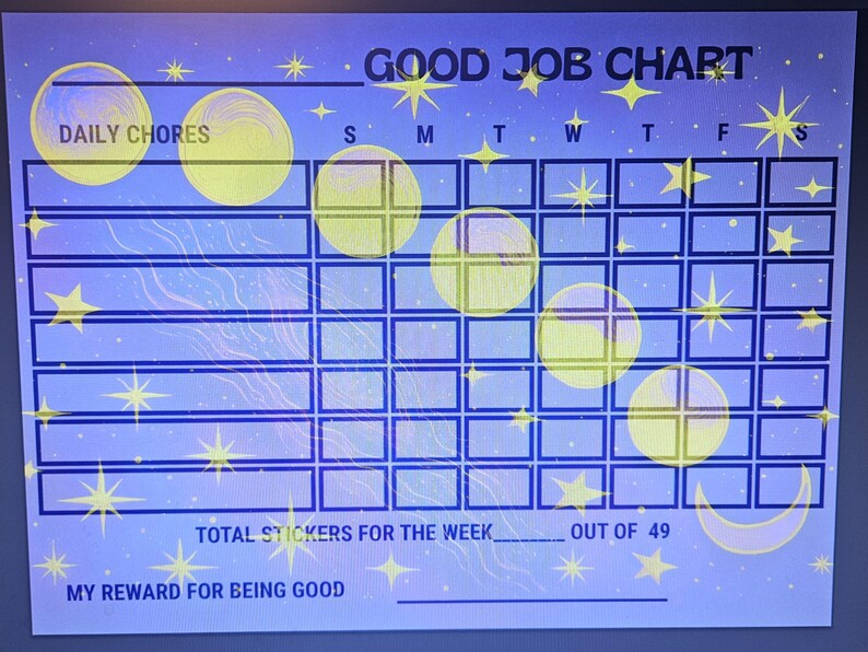Printable Chore Chart for Kids-adhd/autism Friendly - Etsy Australia