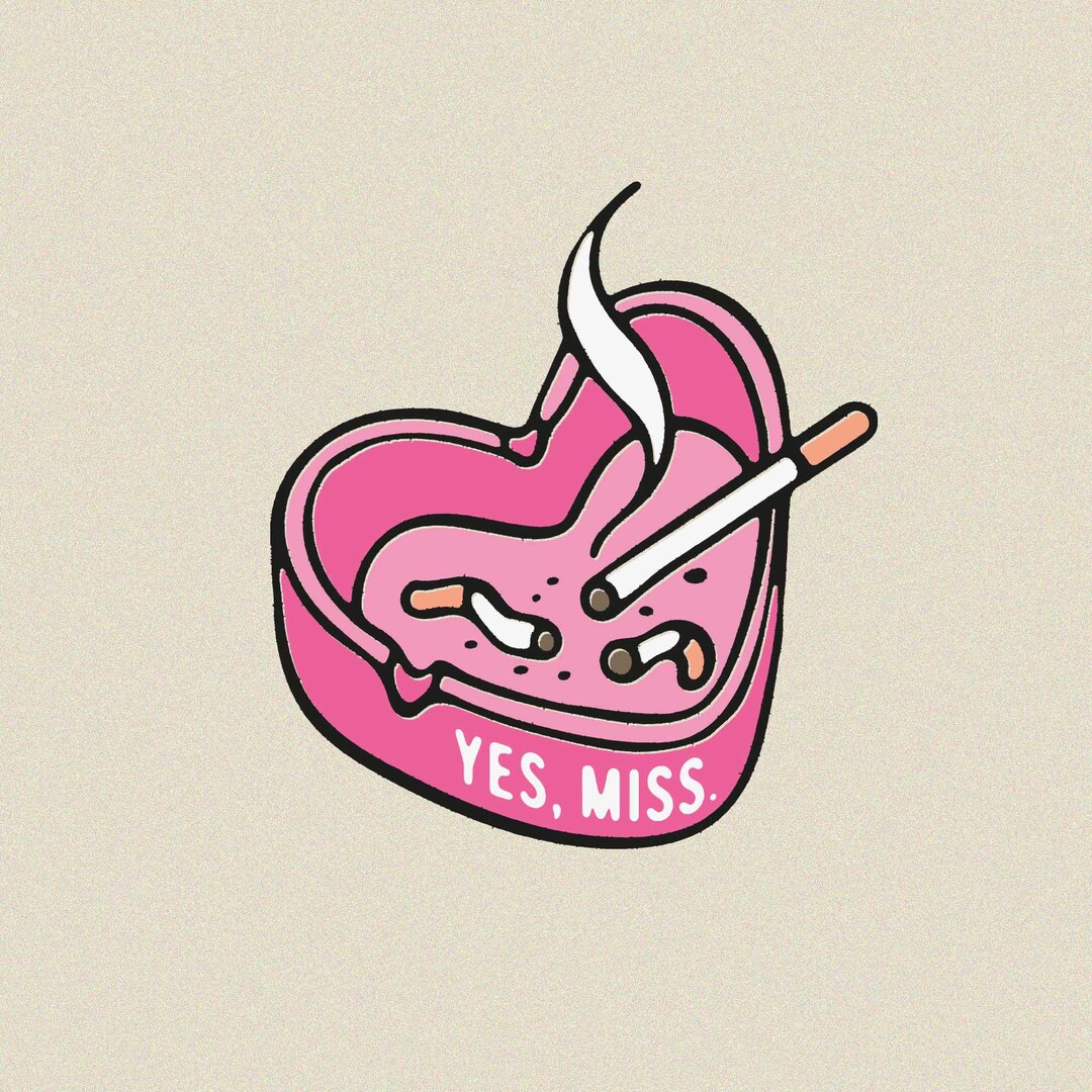 Heart Ashtray PNG Clipart: "yes, Miss" Icon (digital Download) - Etsy