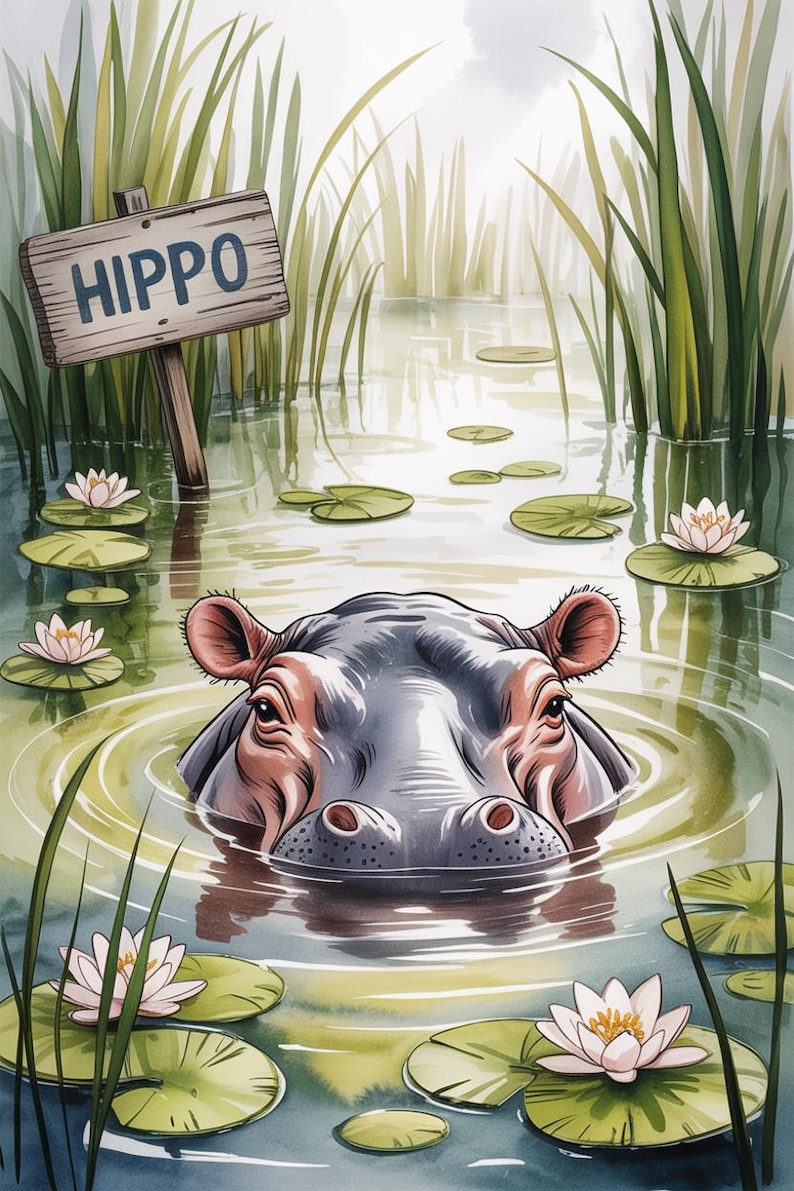 25 Zoo Animal Printable Posters | Pastel Watercolor Sheets Zoo ...