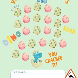 Dinosaur Reward Chart for Kids |printable Behaviour Tracker |instant ...
