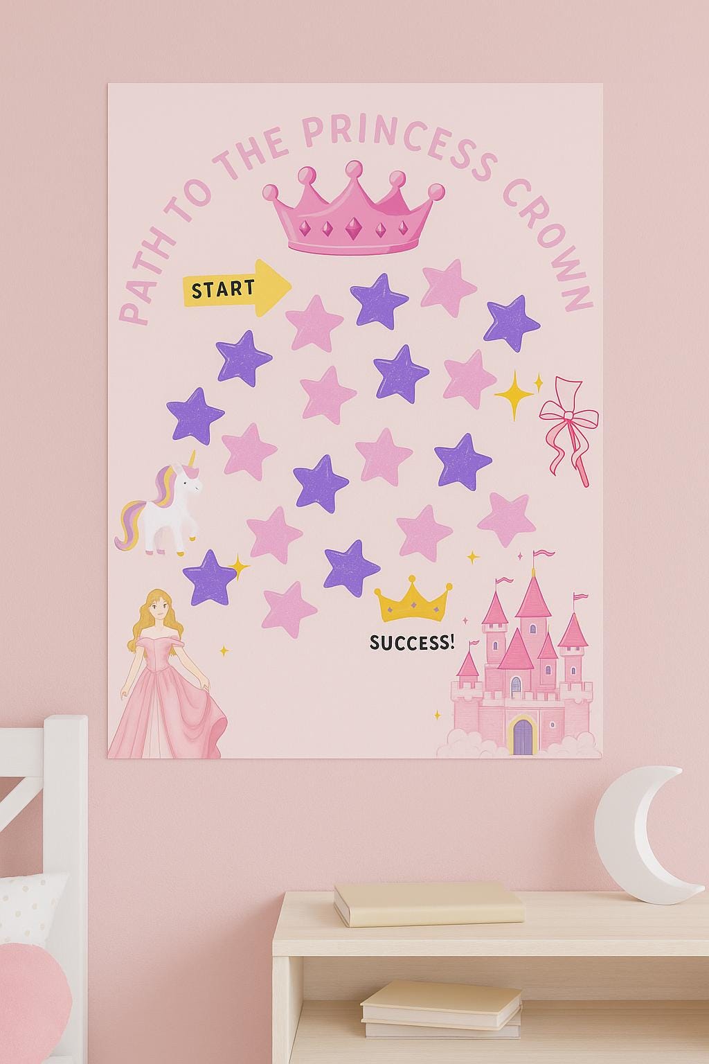 Princess Reward Chart | Printable Behaviour Chart for Kids | Instant ...