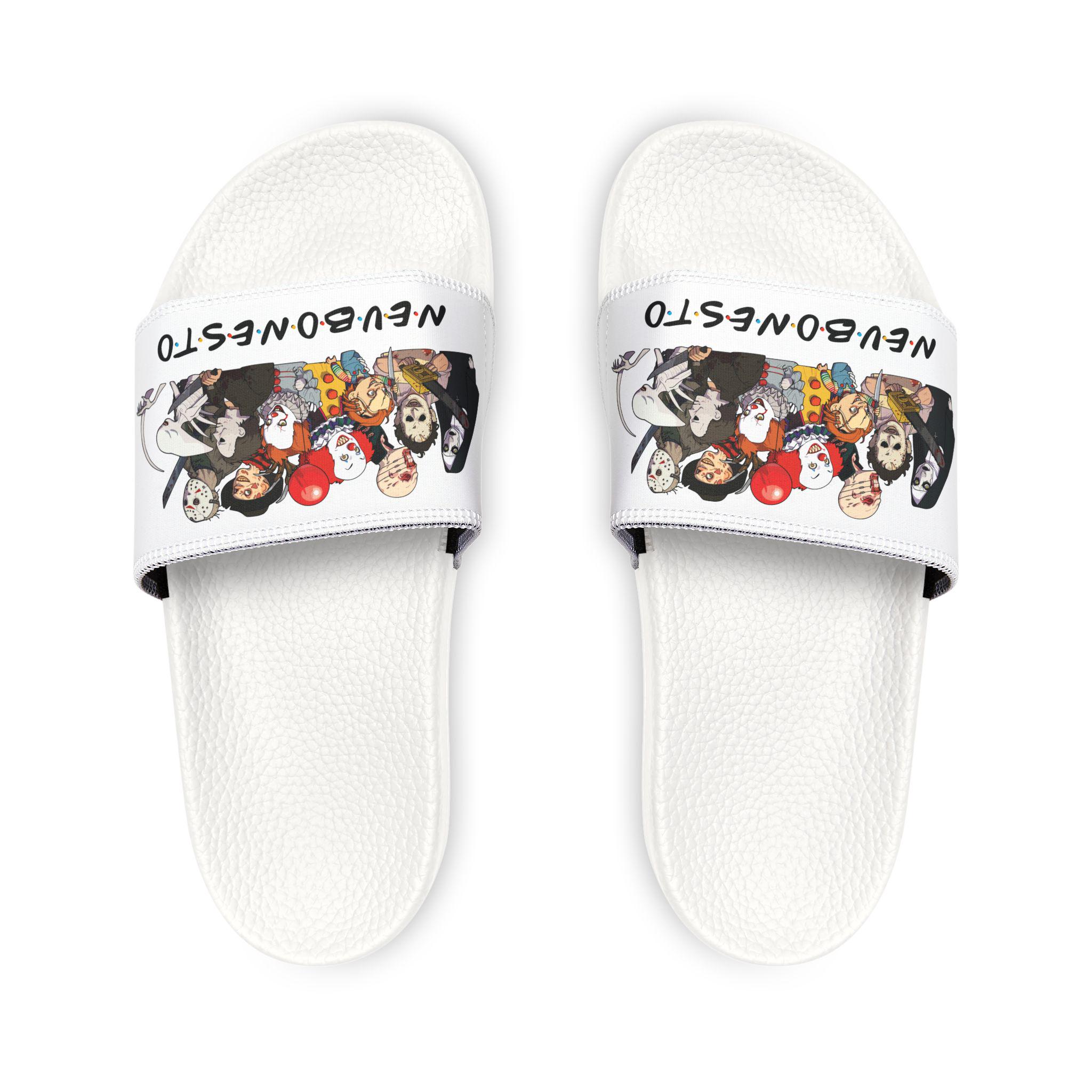 Neubonesto Gothic Skeleton Slides: Creepy Horror Sandals With Removable ...