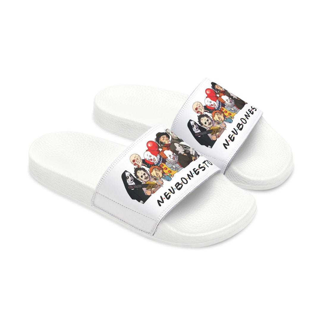 Neubonesto Gothic Skeleton Slides: Creepy Horror Sandals With Removable ...
