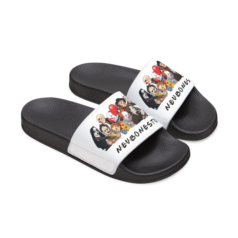 Neubonesto Gothic Skeleton Slides: Creepy Horror Sandals With Removable ...