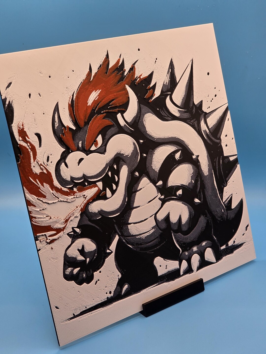 Bowser Mario Bros 3d Printed Wall Art, Hueforge, Mural, Decoration ...