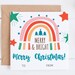 Editable Christmas Gift Tag Printable Holiday Rainbow Favor - Etsy
