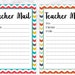 Printable Notes From Teacher Cards Chevron Reward Cards - Etsy