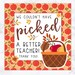 Printable Teacher Gift Tags, Autumn Teacher Gift, Teacher Thank You ...