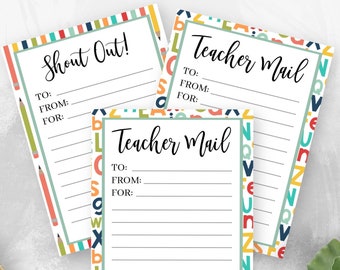 Shout Out Cards, Notes From Teacher, Student Rewards, Bee Printable ...