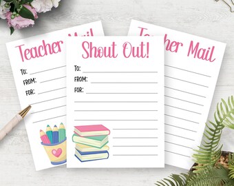 Shout Out Cards, Notes From Teacher, Student Rewards, Woodland ...