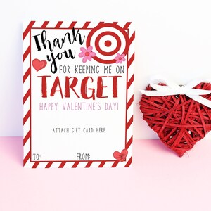 Teacher Valentine Gift Card Holder, Printable Target Teacher ...