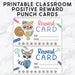 Printable Classroom Reward Punch Cards, Set of 2 Woodland Animals ...