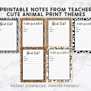 Printable Notes From Teacher Cards, Shout Out Cards, Caught Being Good ...