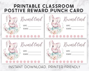 Reward Punch Card | Etsy