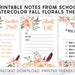Printable Teacher Mail, Floral Notes From School, Fall Flower Back to ...