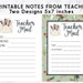 Printable Notes From Teacher Cards, Spring Floral Teacher Mail, Shout ...