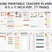 Printable Teacher Planner, School Theme Ultimate Teacher Binder, Back ...