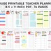 Printable Teacher Planner, School Theme Ultimate Teacher Binder, Back ...