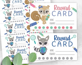 Woodland Theme Classroom Punch Cards - Etsy