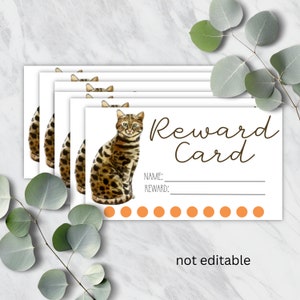 Printable Classroom Reward Punch Cards, Set of 2 Cat Theme Incentive ...