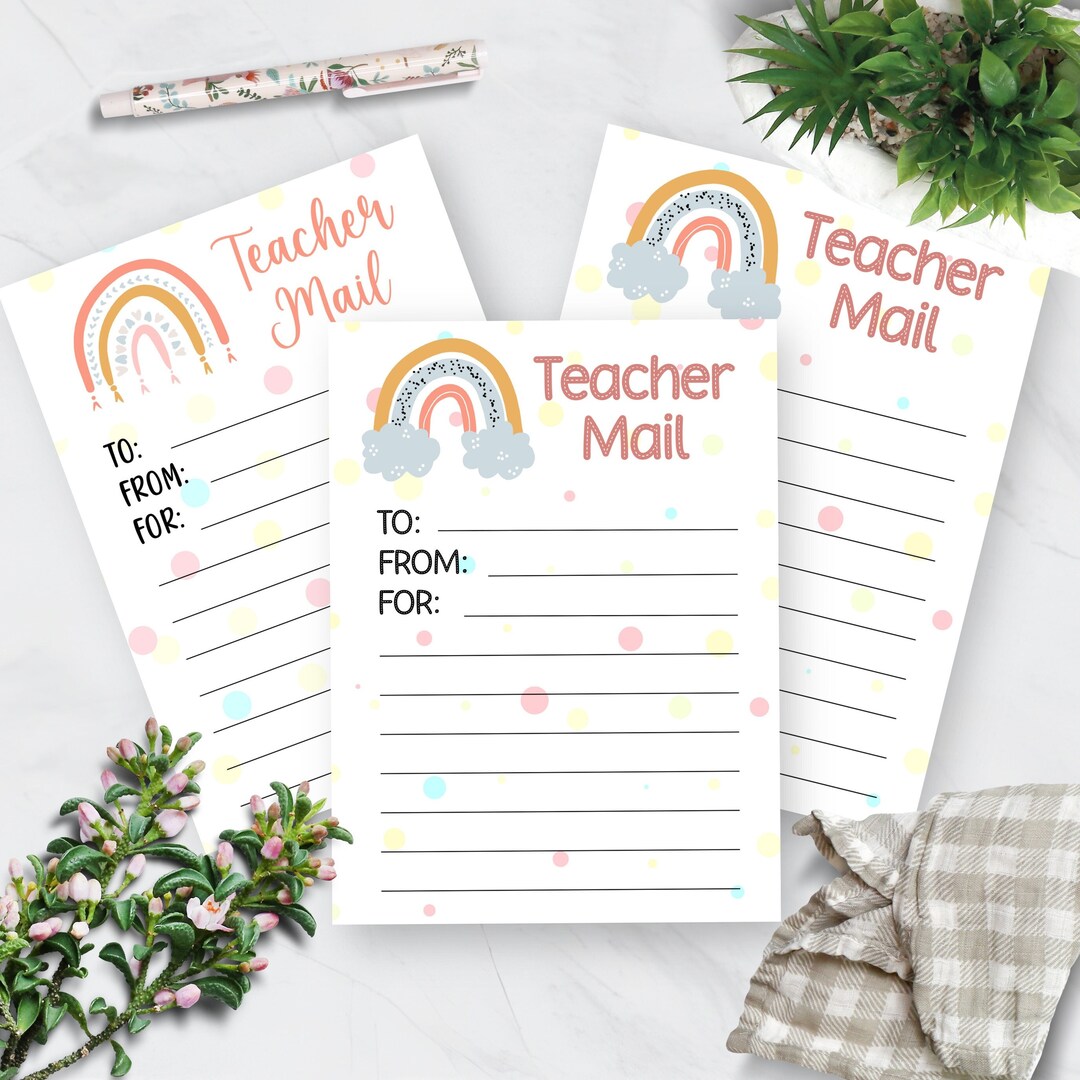Printable Notes From Teachers, Rainbow Reward Cards, Rainbow Teacher ...