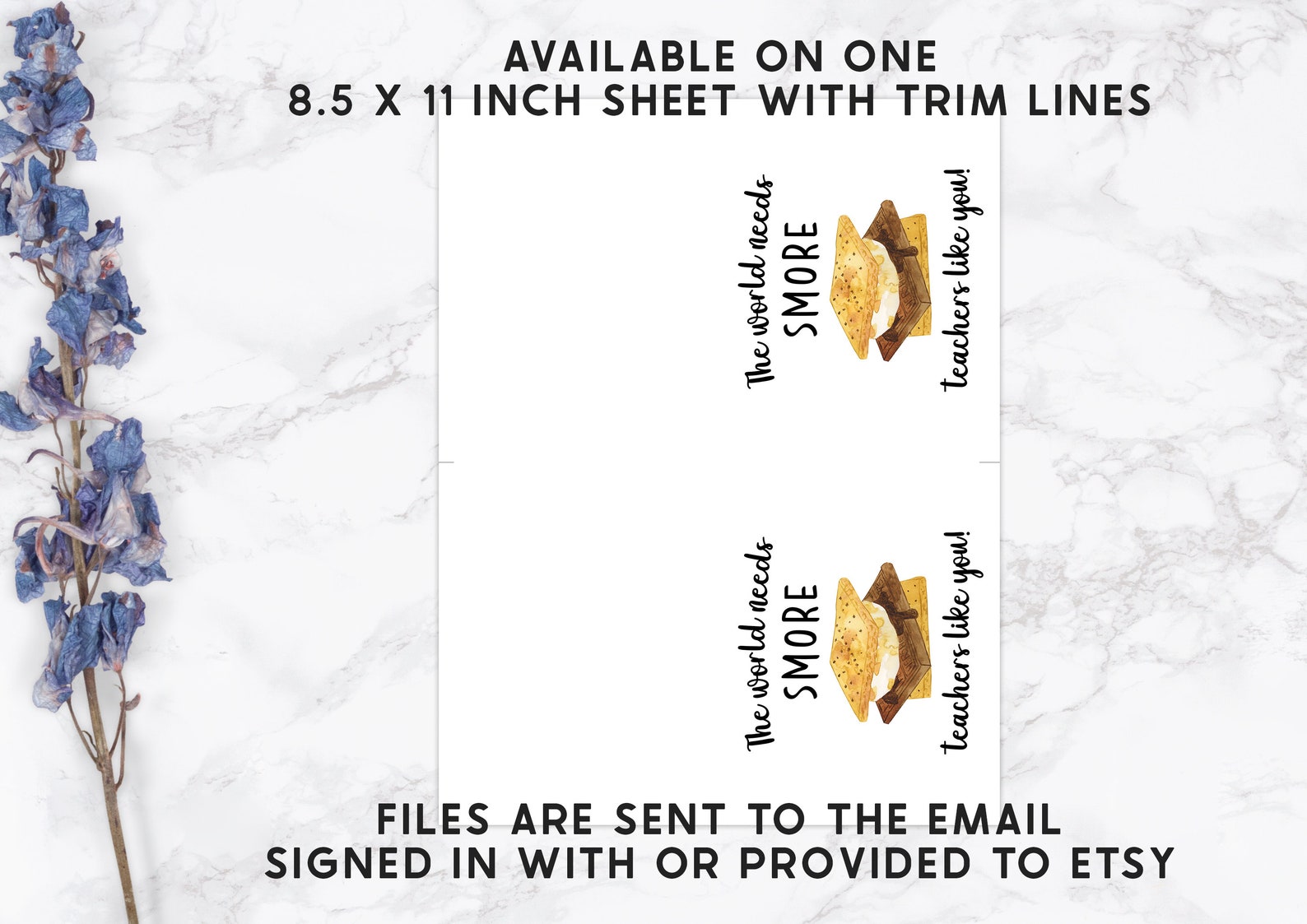 Printable Teacher Appreciation Card Smore Teachers Like You | Etsy