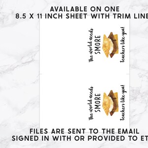 Printable Teacher Appreciation Card, Smore Teachers Like You, Teacher ...