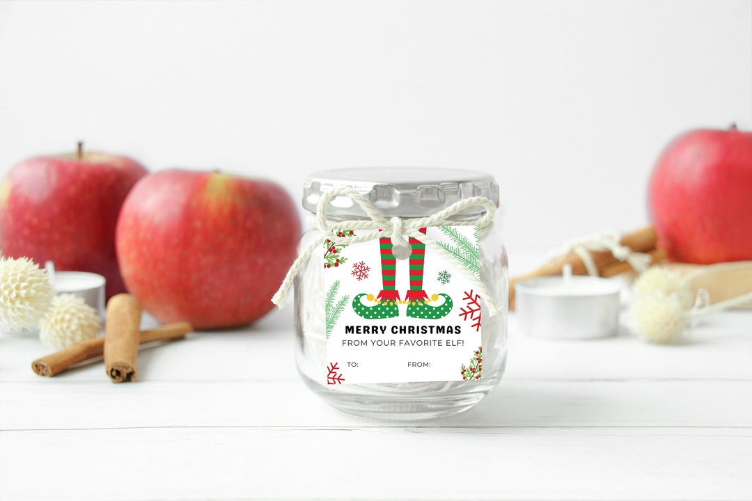 Editable Christmas Gift Tag, Printable Favorite Elf Christmas Favor Tag ...