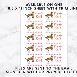 Printable Cat Classroom Reward Punch Cards, Set of 2 Incentive Cards ...