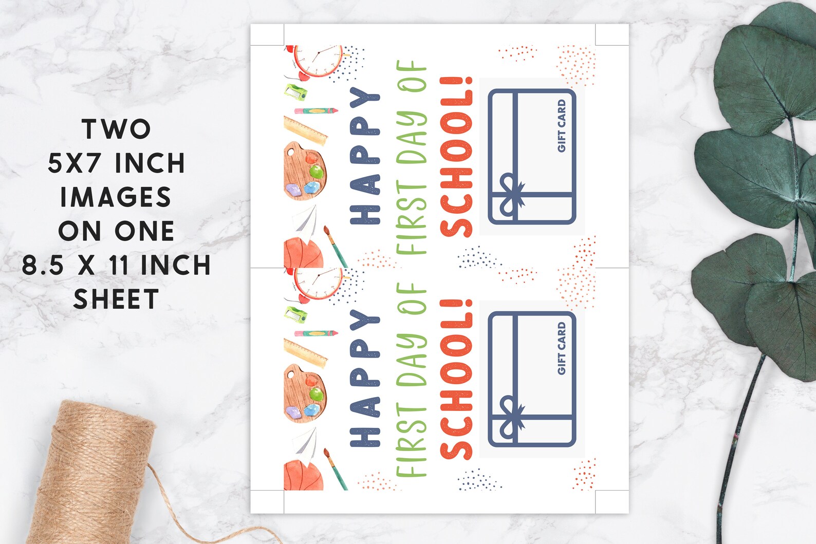 Printable Teacher Gift Card Holder Happy First Day of School - Etsy