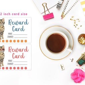 Printable Classroom Reward Punch Cards, Set of 2 Cat Themed Incentive ...